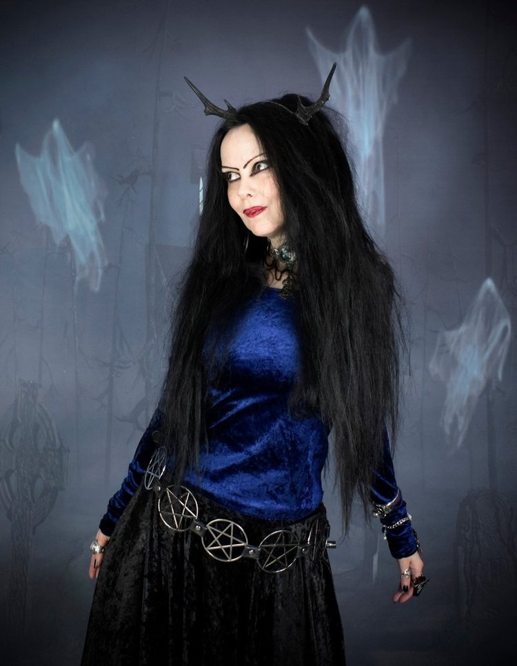 Velvet Minerva Witch Top - Crushed Velvet Witchy Top with overlong ...