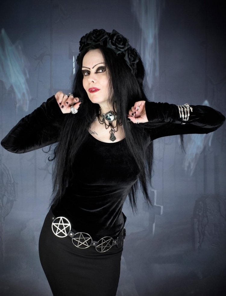 Moonshadow Minerva Witch Top - Steamed Velvet Witchy Top with overlong ...