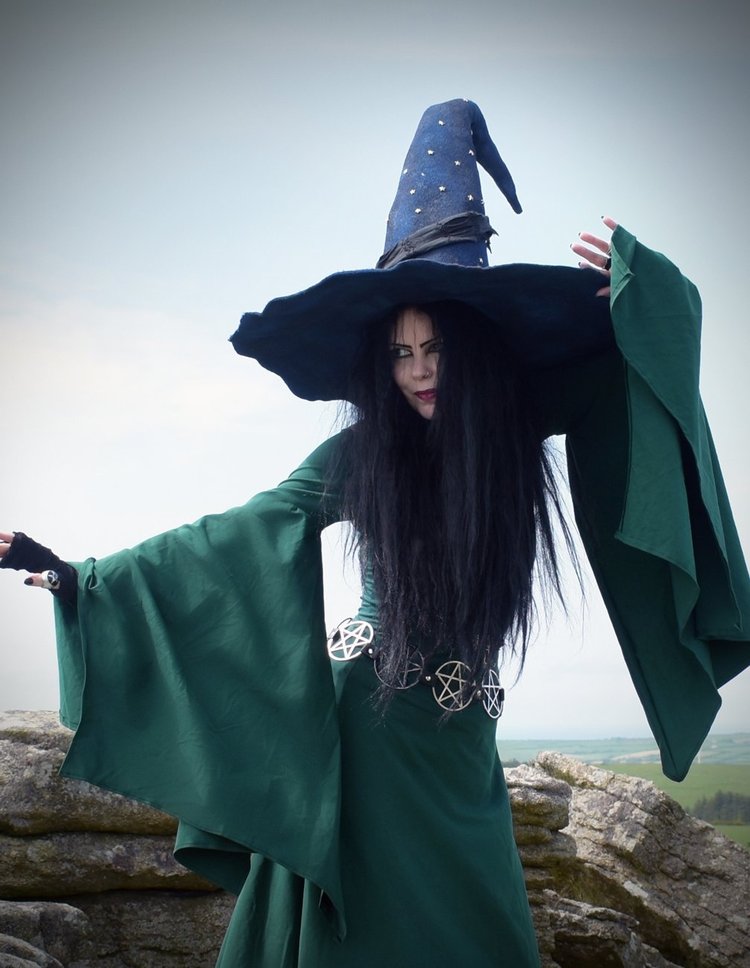 Midnight Sky Witch Hat - epic witch hat with silver stars by Moonmaiden ...